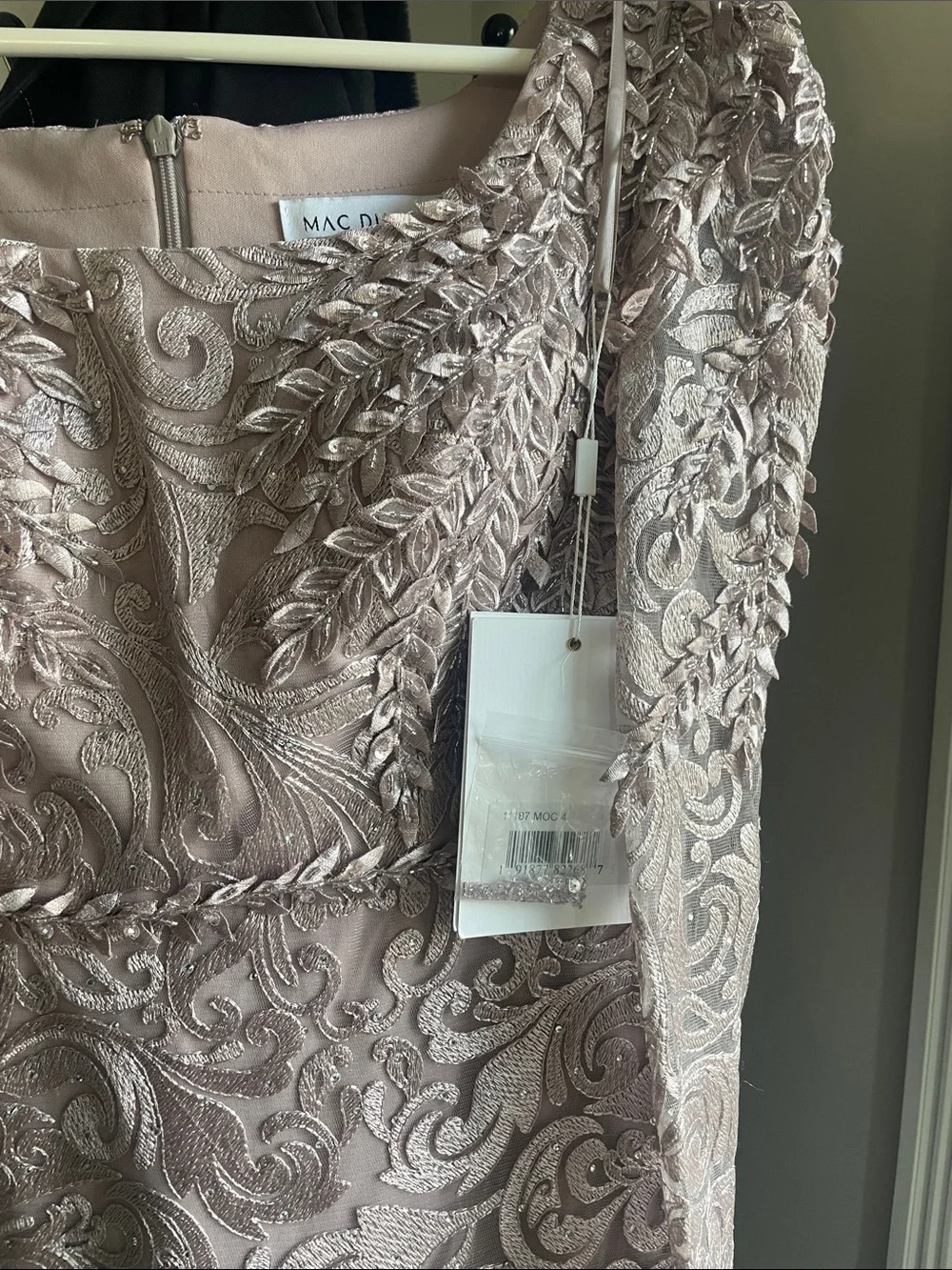 Mac Duggal | Dresses | Mac Duggal Blush Pink Long Embellished Lace ...